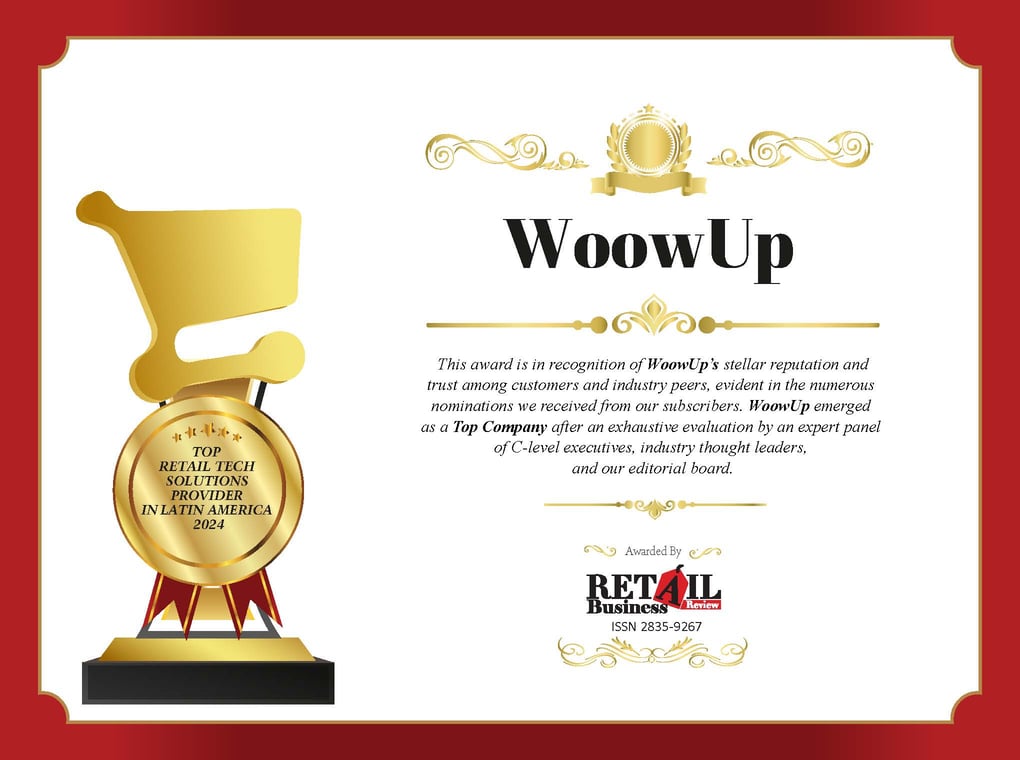 WoowUp premiado como "TOP Retail Tech Solution Provider in Latin America 2024"